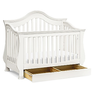 Davinci Ashbury 4-in-1 Convertible Crib with Toddler Bed Conversion Kit in Warm White, Greenguard Gold Certified