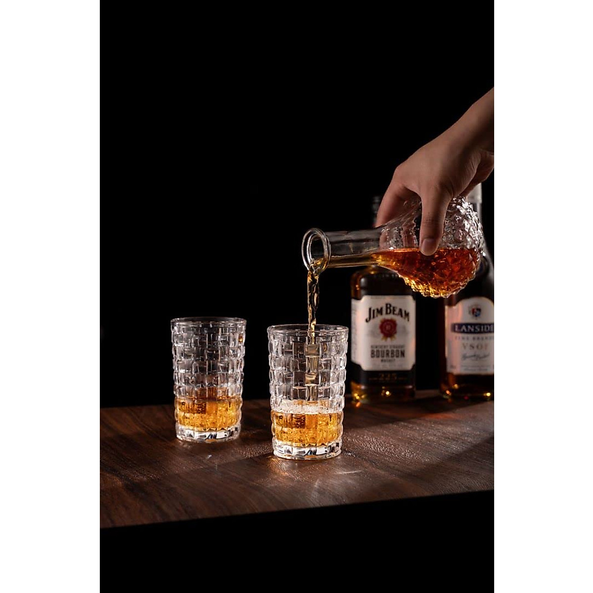 NiLor Clear Water Glasses Drinking Glasses 12 Ounce, Whiskey Glasses set of 6 Wine Glasses Highball, Good for Party Wedding