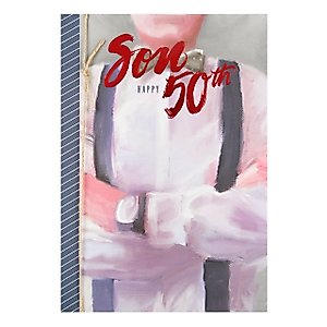 Hallmark Son 50th Birthday Card 'Love and Pride' - Medium