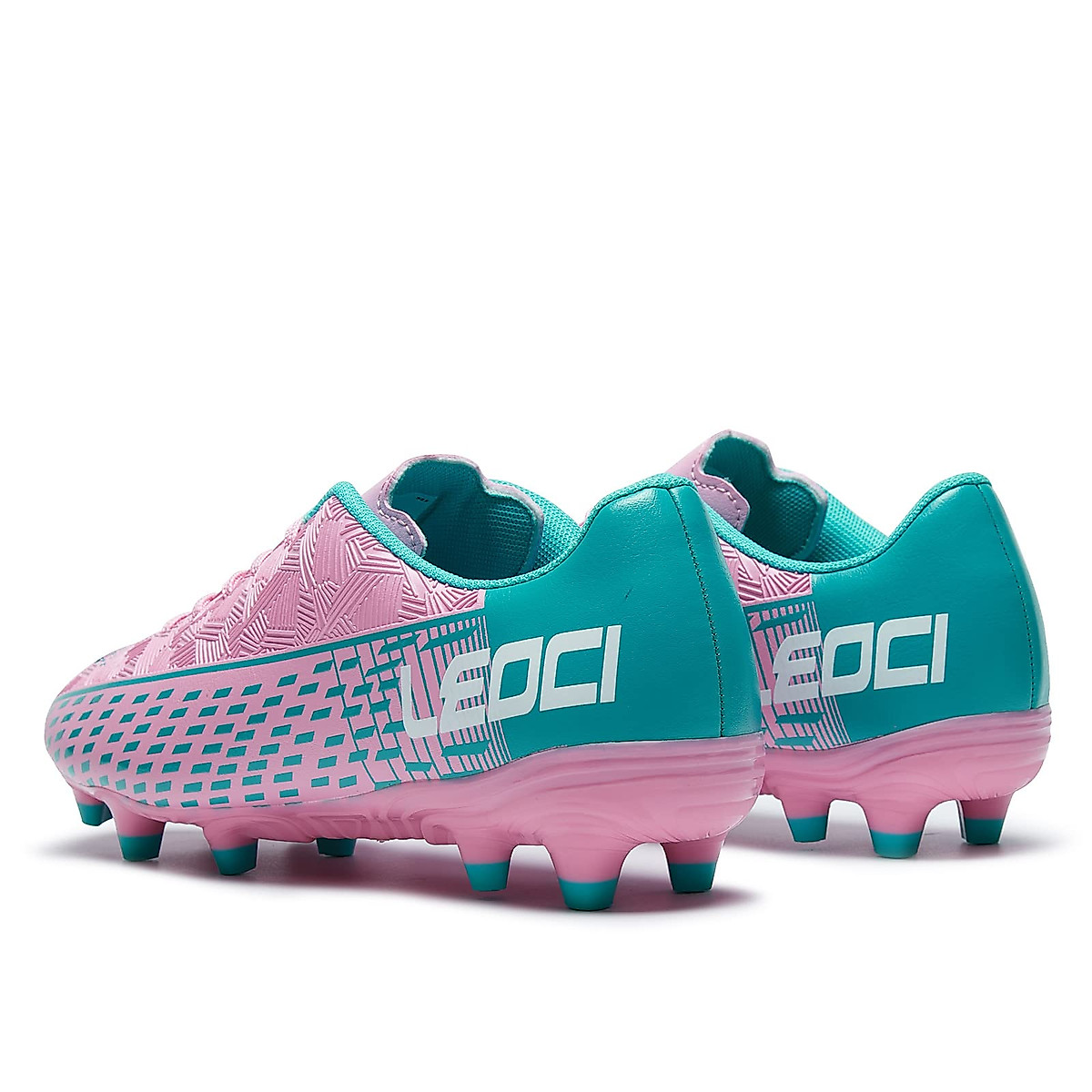 LEOCI Soccer Cleats for Women's and Men's Outdoor Unisex Football Shoes Firm Rugby Boots