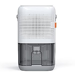 Dehumidifiers for Bedroom - Small Dehumidifier with drain hose 1450ml/49oz - with 2 Modes - 7 Colors LED Light-Auto Shut Off - Ultra Quiet Below 40 dB for 250 sq ft(Hose not included)