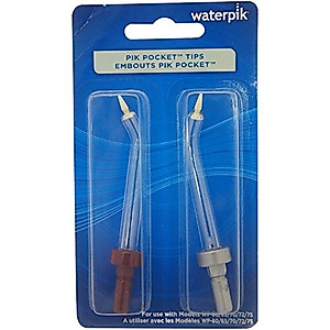 Waterpik Pik Pocket Tips for Models WP-60/65/70/72/75, Color May Vary [PP-70E] 2pk ( Pack of 3)