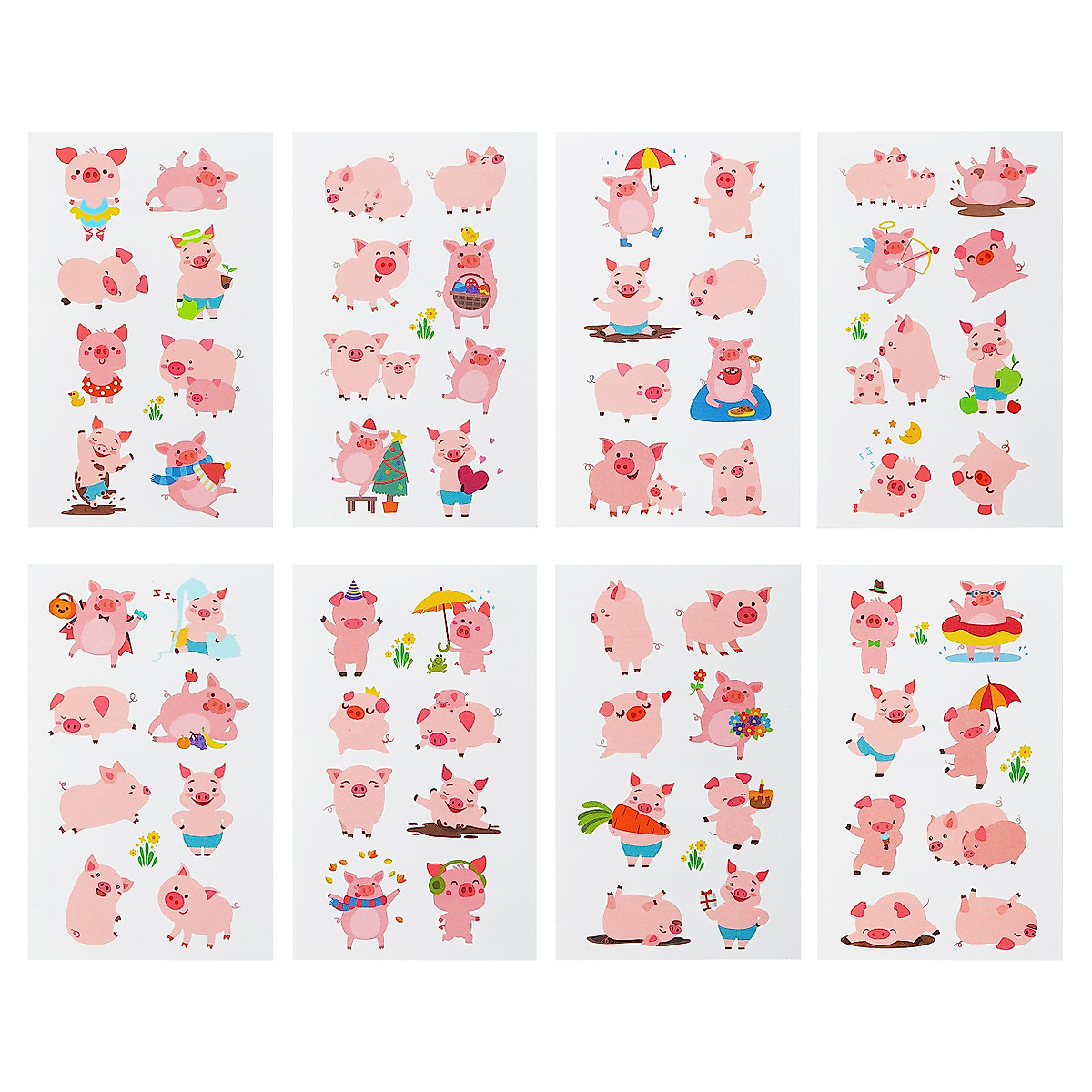 24 Sheets Pig Party Favors, Pig Birthday Decorations