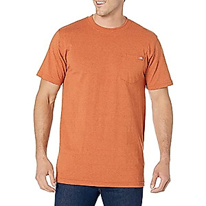 Dickies Men's Short Sleeve Heavyweight T-Shirt, Copper Single DYE Heather