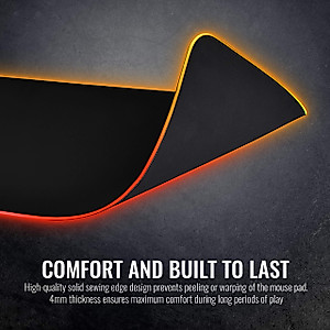 Thermaltake Level 20 RGB 16.8 Million RGB Color Software Enabled (TT RGB Plus/iTake/Alexa/Razer Chroma) Splash-Proof/Anti-Slip Rubber Base 900mm x 400mm Gaming Mouse Pad GMP-LVT-RGBSXS-01