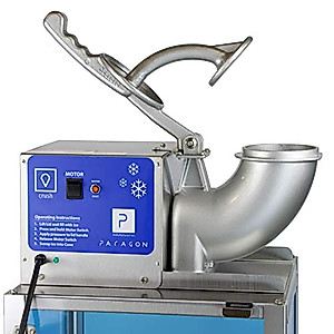 Paragon - Manufactured Fun Arctic Blast SNO Cone Machine for Professional Concessionaires Requiring Commercial Heavy Duty Snow Cone Equipment 1/3 Horse Power 792 Watts, Blue