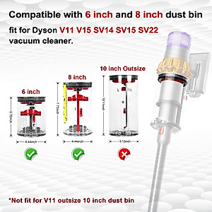 Coodss Dust Bin Top Ring Replacement for Dyson V11 V15 SV14 SV15 SV22 Vacuum Cleaner Parts Dust Bin Sealing Rings Fixed Repair Accessories
