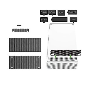 ECHZOVE Dust Plugs Compatible with Xbox Series S, Dust Filter Kit Compatible with Xbox Series S, Include 7 Silicone Series S Dust Protector and 4 PVC Series S Mesh Filter Covers