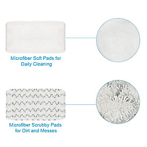 4 Pack Steam Mop Pads for Bissell Symphony 1252 1606670 1543 1652 1132 1530 11326 Vacuum and Steam Mop, Bissell 2747A Replacement Pads, Bissel Symphony Pet Mop Pads, Microfiber Washable & Reusable