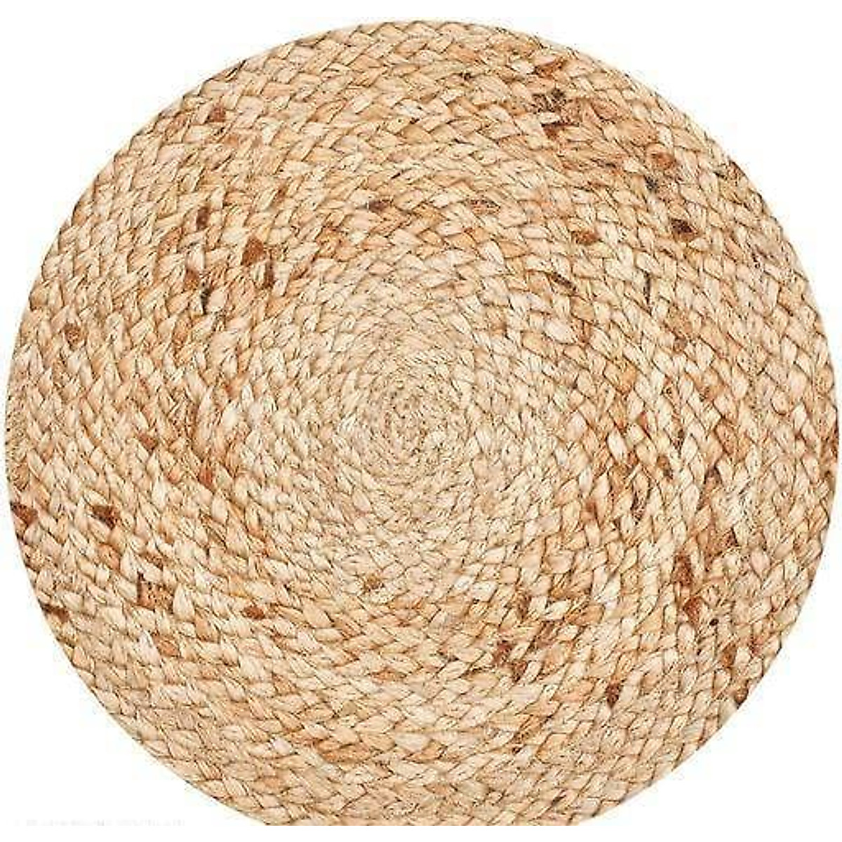 Indian Round Placemat Table Throw Hippie Beige 30 CM Set of 2 PC Bedside Mat Jute Handcrafted Kitchen Decor Dining Mat