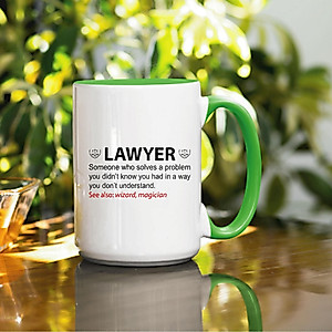 Law Meaning Definition Gift for Lawyers 11oz 15oz Inner Color Accent Mug