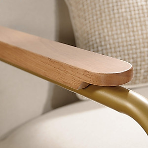 Sauder Coral Cape Lounge Chair, L: 26.77" x W: 28.35" x H: 26.77", Ivory finish