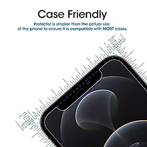 amFilm Glass Screen Protector Compatible for iPhone 12 Pro Max 6.7" Display, 2020, with Easy Installation Tray, Tempered Glass, 3 Pack