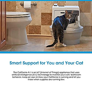 CatGenie A.I. Self-Cleaning, Fully-Flushing, Self-Scooping, Automatic Cat Box (Latest Model)