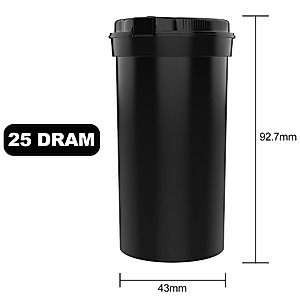 Rip N' Shred Pop Top Storage Container w/Built-In Grinder (Black, 225)