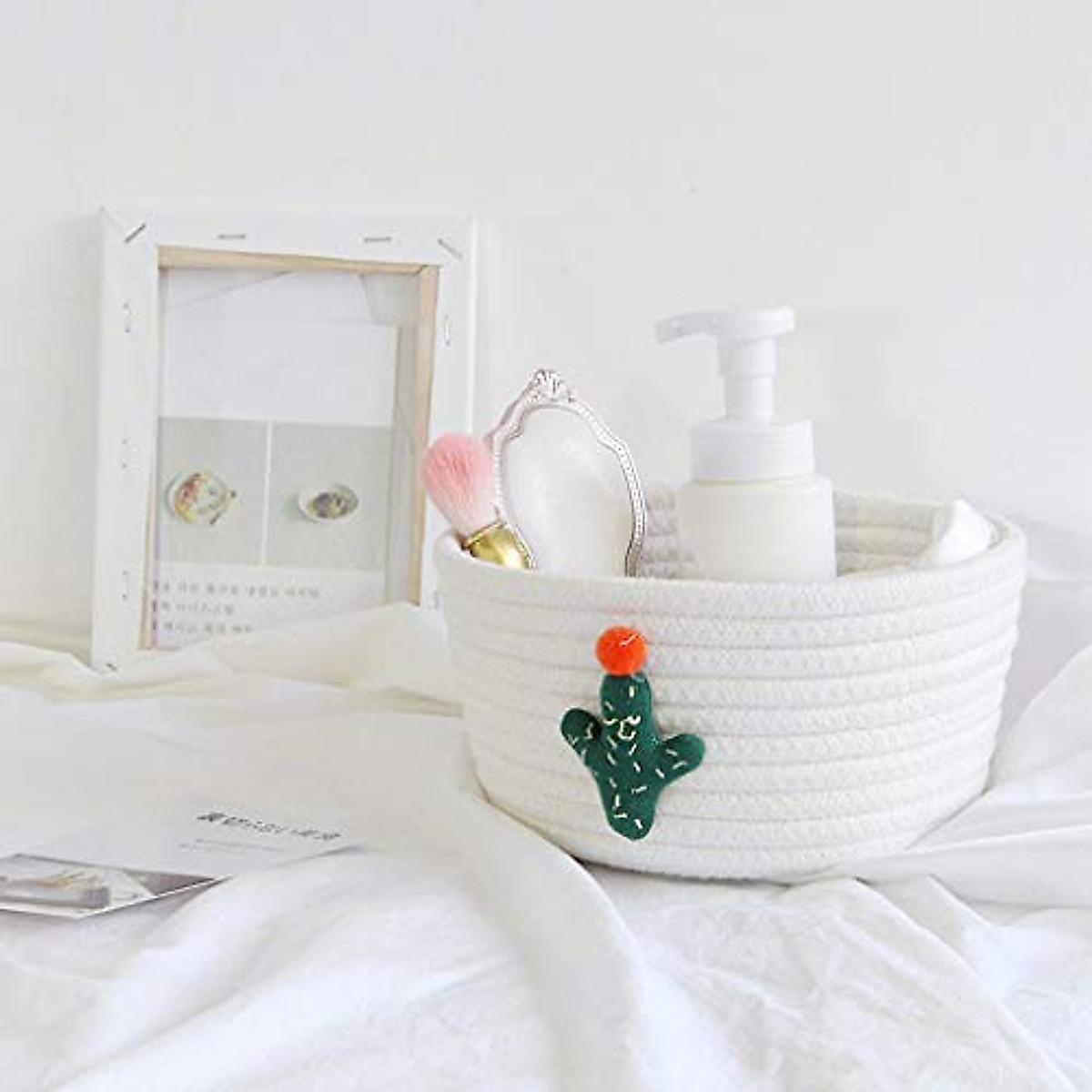 UXZDX Baby Diaper Caddy Organizer Basket Cleanable Interior Cotton Rope Eco-Friendly