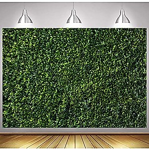 XLL Nature Spring 3D Green Leaves Photography Backdrops Newborn Baby Shower Photo Background Wall Art Wedding Birthday Party Decoration Banner Studio Props Cake Table Booth 9x6ft 9x6FT 270CM X 180CM）