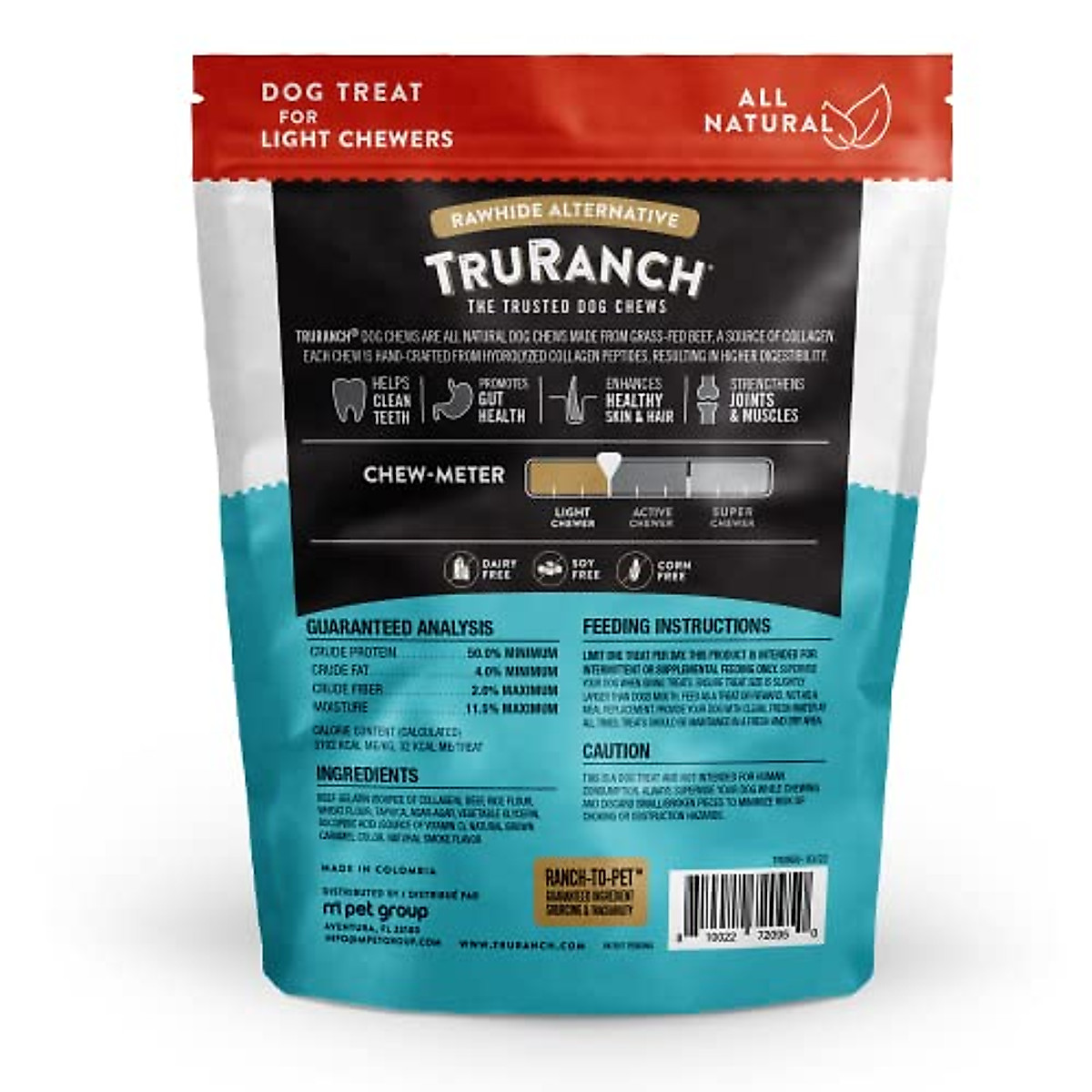 TRURANCH All-Natural Rawhide Alternative Dog Treats, 5" Sticks (Beef), with Hydrolyzed Collagen 50% Protein, Healthy Treats, Limited Ingredients Dog Chew, for Small, Medium, and Large Dogs