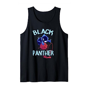 Marvel Comics Retro Classic Chibi Black Panther Yarn Ball Tank Top