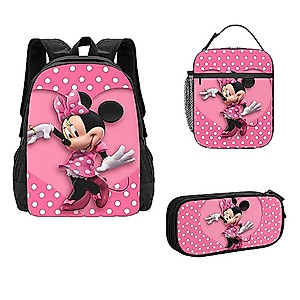 Disney Mickey Mouse Black Backpack - Fashion Cartoon Backpack Cute Print Backpack Travel Daypack Laptop Backpack
