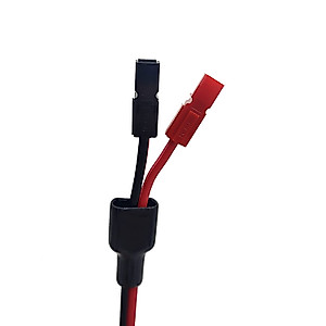 Halokny SAE Connector Adapter 12AWG Cable, with Waterproof and Dustproof Cover for Pre-Wired RV Boat Charge Battery Solar Panel, Compatible Anderson PowerPole Port - 30cm/1FT