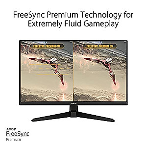 ASUS TUF Gaming 27" 1080P Gaming Monitor - Full HD, 165Hz (Supports 144Hz), 1ms, Extreme Low Motion Blur, FreeSync Premium, Shadow Boost, Eye Care, HDMI, DisplayPort, Tilt Adjustable - VG277Q1A,Black