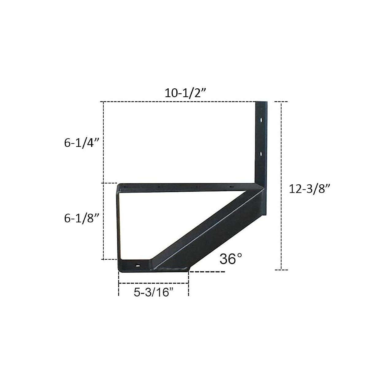 DIYHD Steel Stair Riser 7 Step Stair Stringer for Deck Height 58in