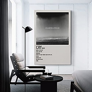 XIAOMB Cry - Cigarettes After Sex Music Album Poster for Bedroom Aesthetic Wall Decor Canvas Wall Art Gift 12x18inch(30x45cm)