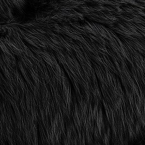 Faux Fur Fabric Craft Fur for Crafts,Gnomes,Costume,Fursuit,Decoration (20×20 inches, Black)
