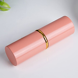 RN BEAUTY Retractable Kabuki Brushes Foundation Brush Powder Brush Blush Brush Extensible Makeup Brush Face Blender Brush Professional Mineral Blending Buffing Concealer Brush Aluminum Case Portable With Cover (Angled Top, Pink)