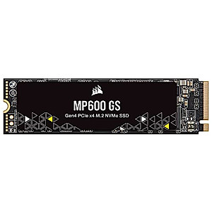 Corsair MP600 GS 2TB PCIe Gen4 x4 NVMe M.2 SSD – High-Density TLC NAND – M.2 2280 – DirectStorage Compatible - Up to 4,800MB/sec – Great for PCIe 4.0 Notebooks - Black
