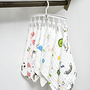 Clip & Drip Hangers, 3 Clothes Drying Hanger with Clips, Rotating Bra-Hanger-Space-Saving for Closet, Underwear and Socks Drying Rack Clip Set for Drying Socks, Towels, Underwear, Diapers