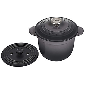 Le Creuset Enameled Cast Iron Rice Pot with Lid & Stoneware Insert, 2.25 qt., Oyster