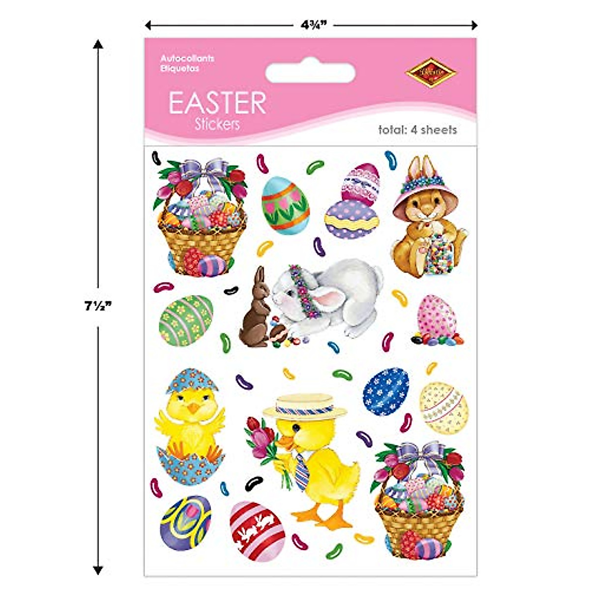 Bunny, Basket & Egg Stickers