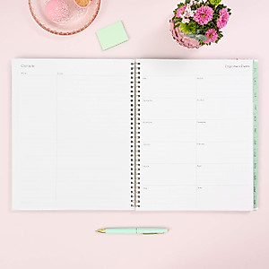 Blue Sky 2021-2022 Academic Year Weekly & Monthly Planner, 8.5" x 11", Frosted Flexible Cover, Wirebound, Laurel (131947)