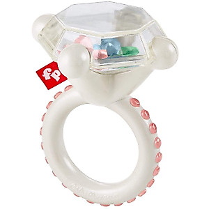 Fisher-Price Rock ‘n Rattle Teether Ring, Baby Rattle and Teething Toy