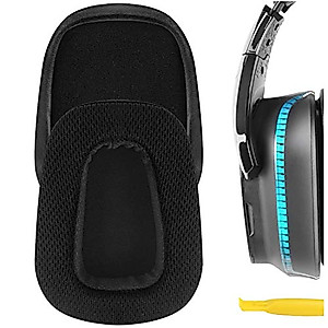 Geekria QuickFit Mesh Fabric Replacement Ear Pads for Logitech G533, G633, G635, G933, G935 Headphones Ear Cushions, Headset Earpads, Ear Cups Cover Repair Parts (Black)