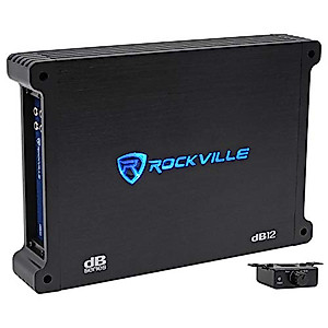 Rockville dB12 2000w Peak / 500w RMS Mono Car Amplifier + Amp Kit