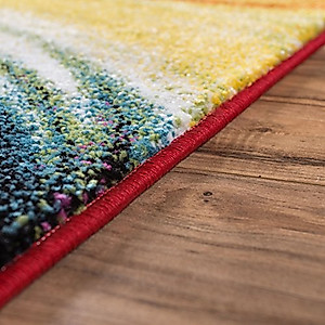 Well Woven Viva Pleasure Modern Abstract Multi Bright Accent Rug 2' x 3' Mat