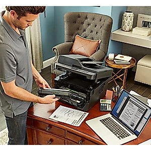 Brother MFC-L27 50DW Monochrome Compact All-in-One Laser Printer, Wireless and NFC, 36ppm, 2.7” Color Touch, Automatic Duplex (2-Sided), Refresh Subscription Eligible, Durlyfish