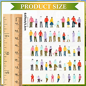 Namalu 100 Pcs Mini People Figurines 1: 150 Scale Architectural Painted Tiny People Model Sitting and Standing Plastic Miniature People Assorted Poses Model Trains for Miniature Scenes
