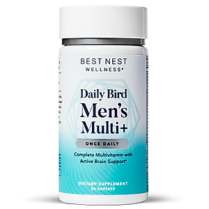 Best Nest Wellness Men's Daily Multivitamin - Men Vitamins for Overall Health, Multimineral Supplement with Probiotics, Methylfolate, A, C, D, E B12, Zinc & Whole Food Organic Blend Multi Vitamin 30Ct