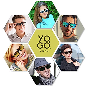Yogo Vision Clip on Sunglasses for Men Women Clip-on Over Prescription Eyeglasses Easy Flip up Polarized Shades (3 Pack)