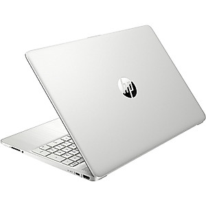 HP 2023 15.6-inch HD Micro-Edge Laptop, AMD Ryzen 3-5300U Processor, 12GB RAM, 256GB SSD Storage, Windows 11 Home, Long-Lasting Battery, Fast Charge, 720p Webcam, Natural Silver