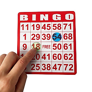 Yuanhe 50 Bingo Game Cards - Bingo Set Kids Party Paper Card Games School Classroom Family Gathering Activity Casino Trip
