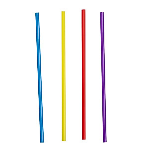 Disposable Plastic Drinking Straws - 7.75" High… (Assorted Colors, 250 Count)