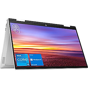 HP Pavilion x360 2-in-1 Laptop, 15.6" FHD IPS Touchscreen, 12th Gen Intel Core i5-1235U, 16GB RAM, 2TB PCIe SSD, Webcam, Backlit Keyboard, FP Reader, Wi-Fi 6, Windows 11 Home, Silver