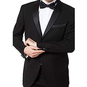 Adam Baker Men's BL401 Slim Fit Tuxedo Suit - Black - 42R