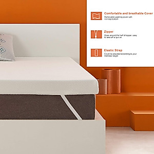 OYT Twin Size Mattress Topper,3 Inch Gel Memory Foam Mattress Topper for Cooling Sleep & Pressure Relieving,Mattress Pad in a Box with with Removable & Washable Cover, CertiPUR-US Certified