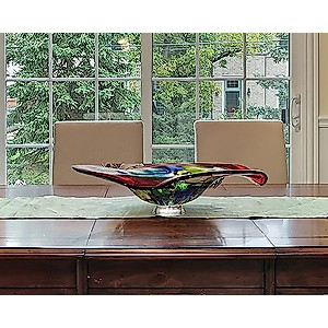 Dale Tiffany 13107AV-D12 Valente Hand Blown Art Glass Wall Decor, Multicolor, 12" Diameter